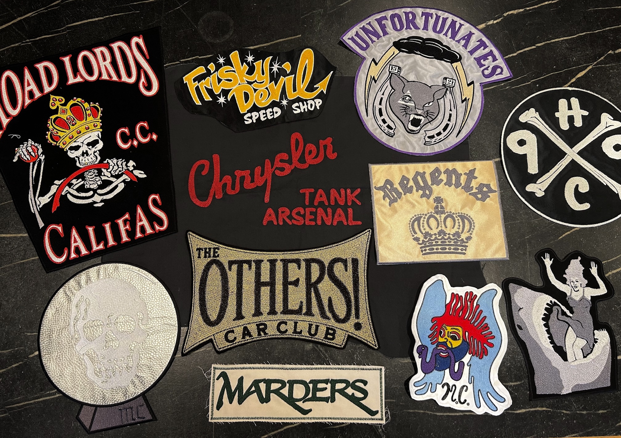 Chain Stitched Motorcycle and Car Club Patches | Iron Thread